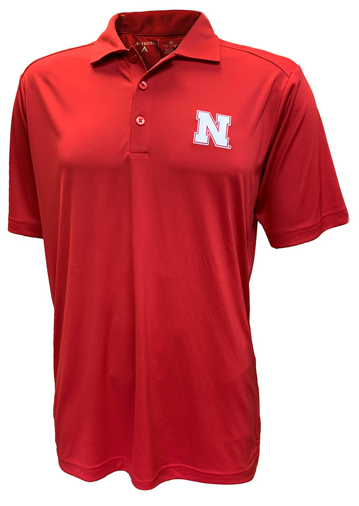 Red Nebraska Tribute SS Polo