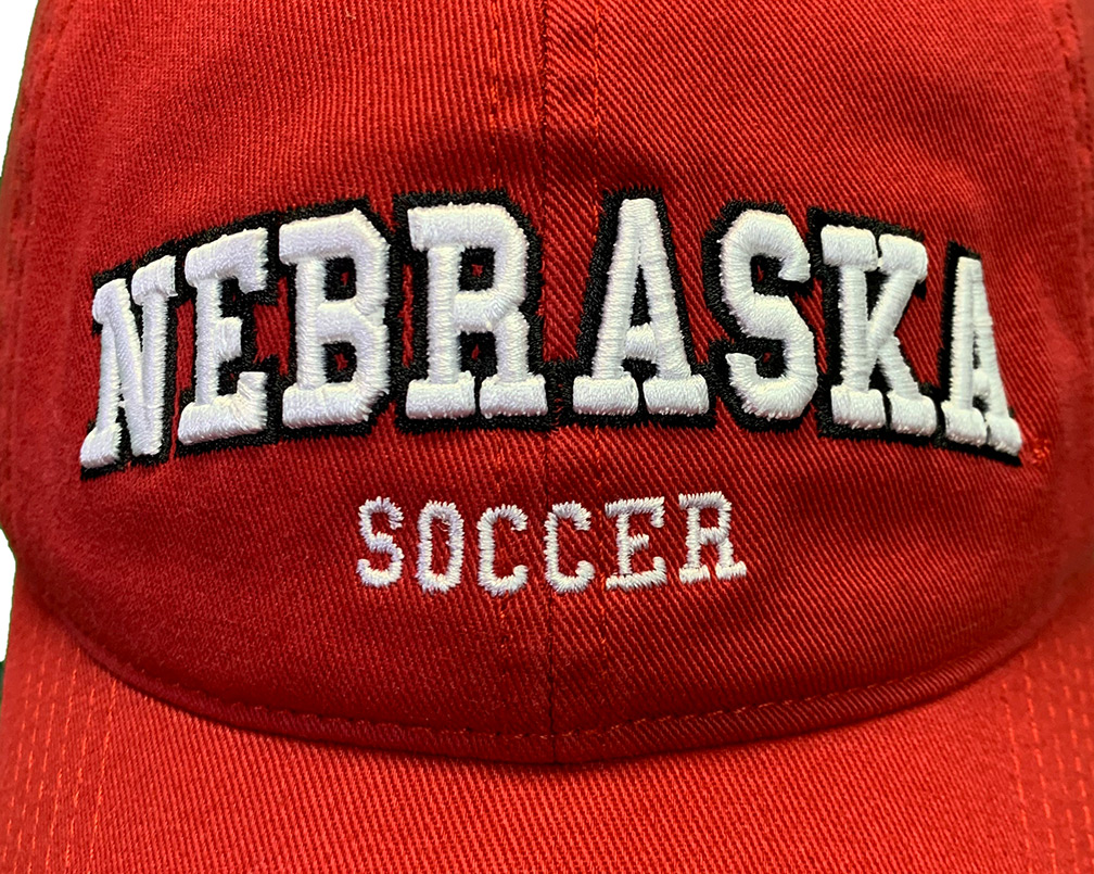 Red Nebraska Soccer Adjustable EZA Cap Legacy